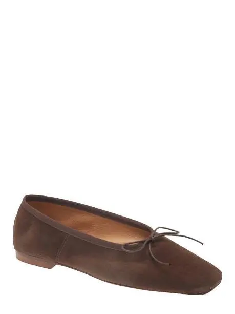 MANSUR GAVRIEL Square Toe Ballet Flat - Espresso