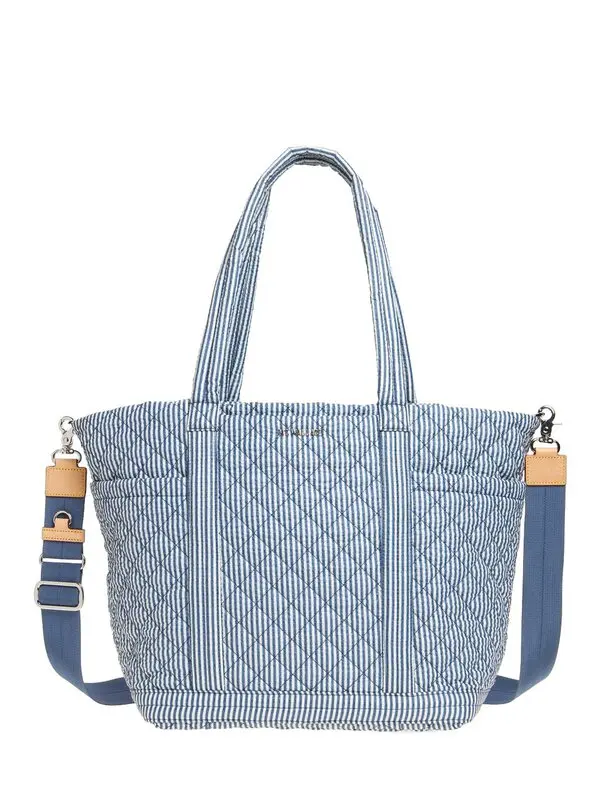 Mz Wallace Large Empire Quilted Tote - Seersucker