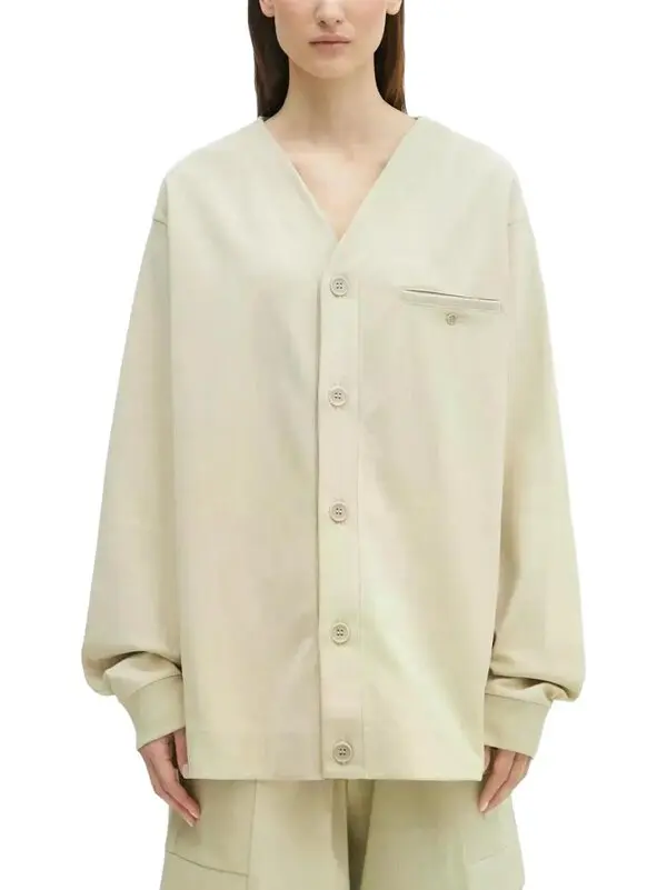 PANGAIA Button-up Shirt Jacket - Neutrals