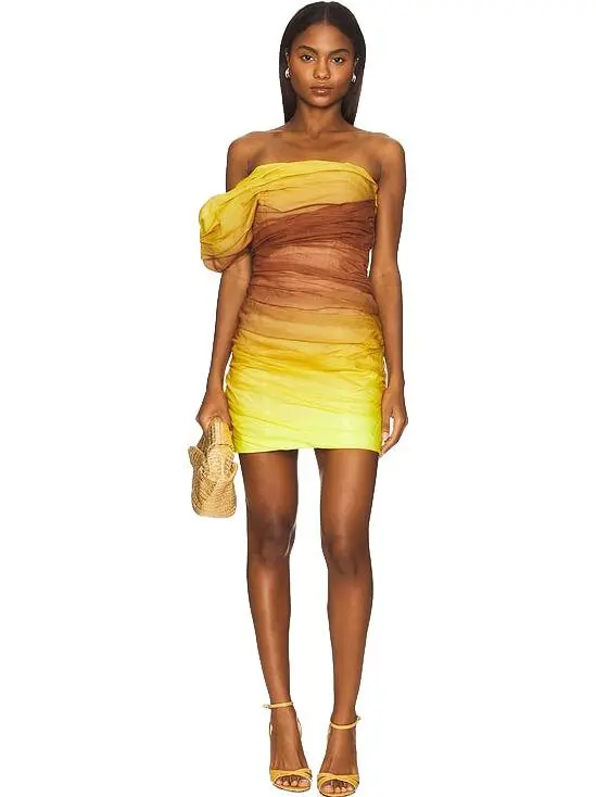 A.L.C. Kyler Dress - Chestnut & Yellow