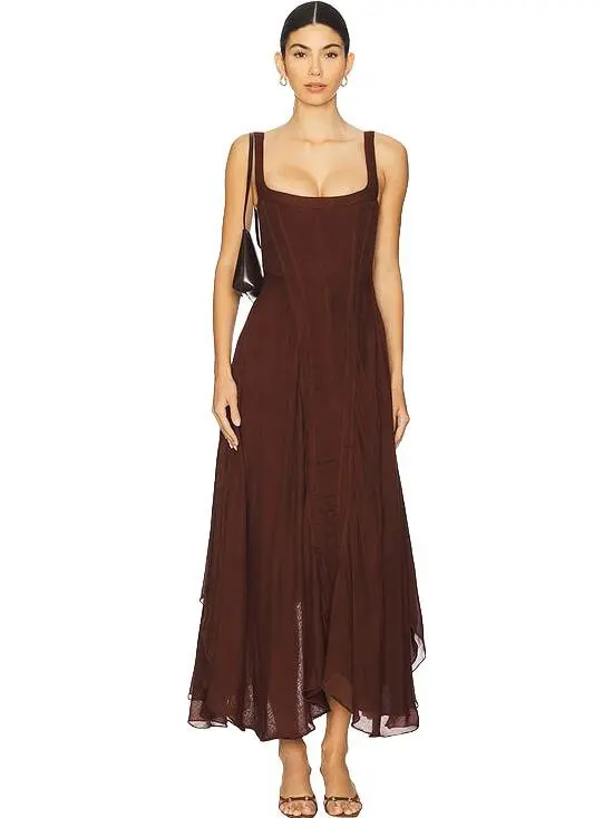 UNDERSTATED LEATHER Honey Moon Dress - Chocolate