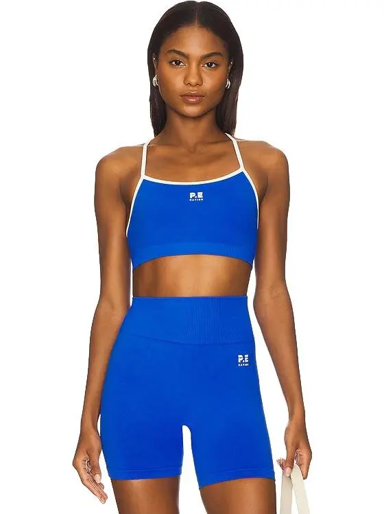 P.E Nation Release Seamless Sports Bra In Royal - Royal Blue