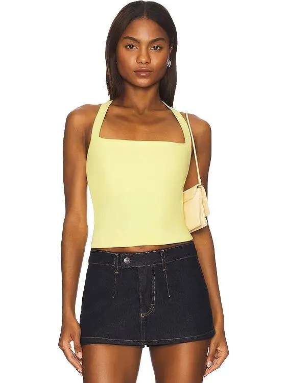 Susana Monaco Halter Top - Lemon Zest