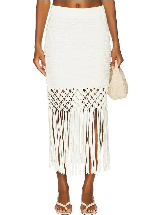 Rails Sevilla Crochet Skirt - White