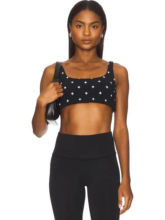 The Upside Satellite Bridie Sports Bra In Black - Novelty