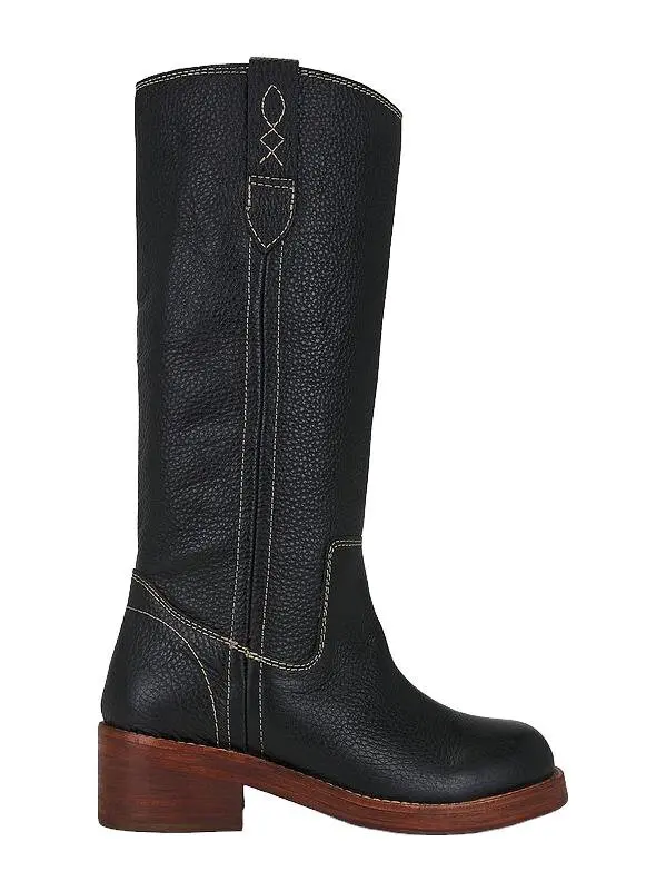 Free People Blaze Pull-on Boots - Victorian Black