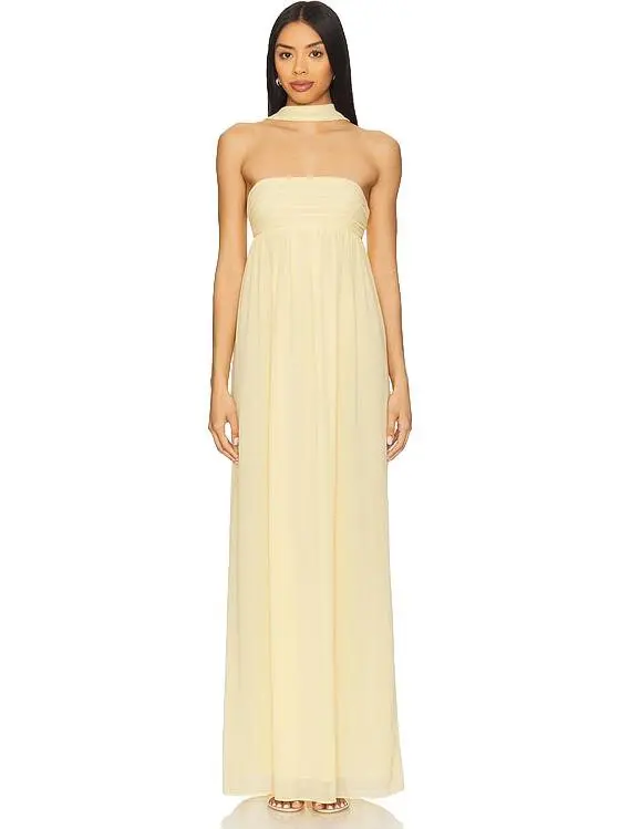 LOVERS AND FRIENDS X Emma Rose Soleil Gown - Butter Yellow