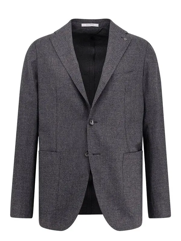 Tagliatore Singlebreasted Virgin Wool Blazer - Grey