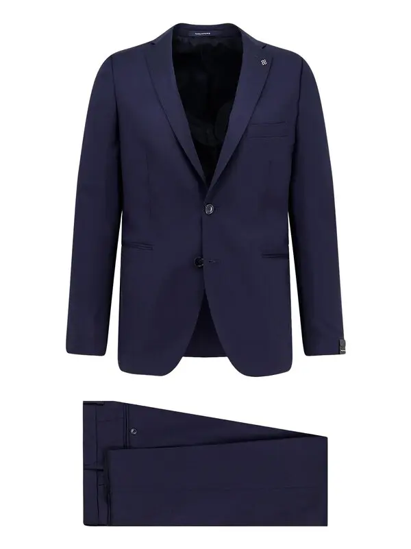 Tagliatore Singlebreasted Virgin Wool Suit - Blue
