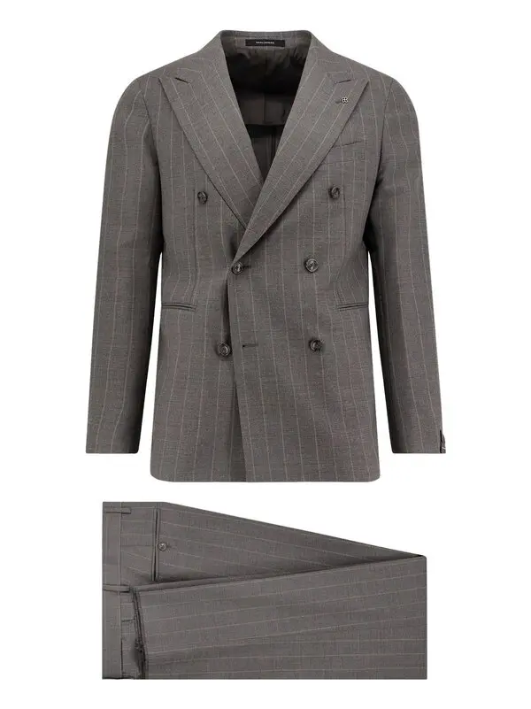 Tagliatore Doublebreasted Virgin Wool Suit - Grey