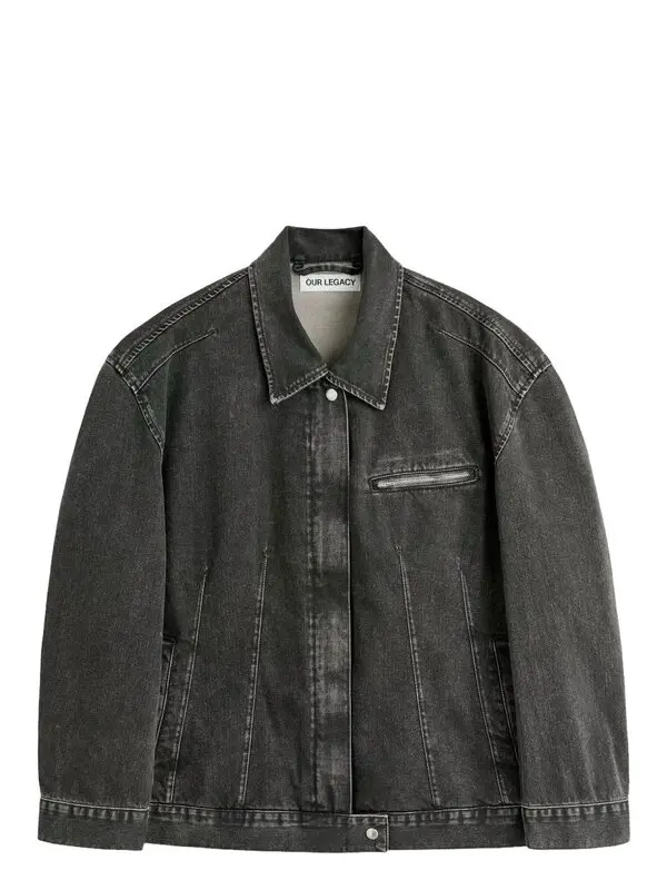 Our Legacy Panelled Denim Draft Jacket - Black
