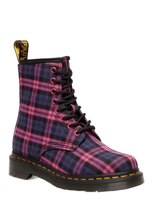 Dr. Martens 1460 Tartan Lace-up Boots - Pink