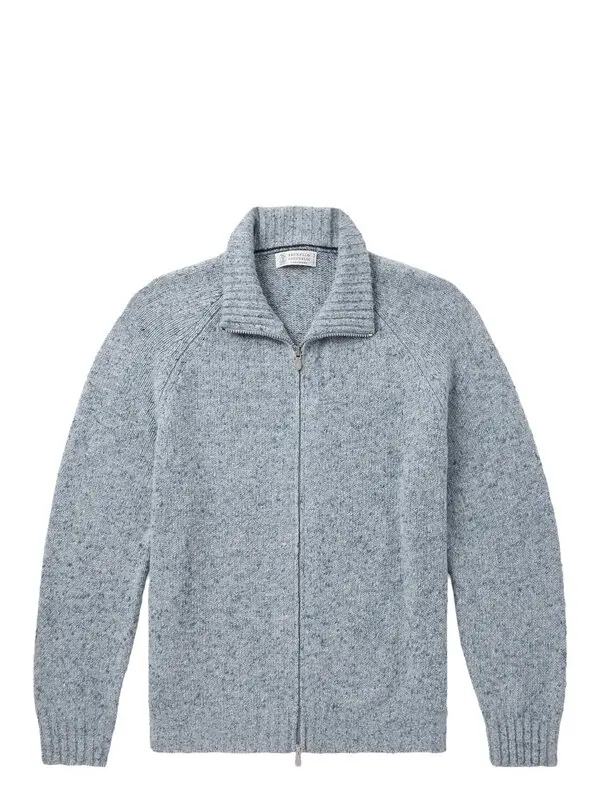 Brunello Cucinelli Cashmere Zip-up Cardigan - Blue