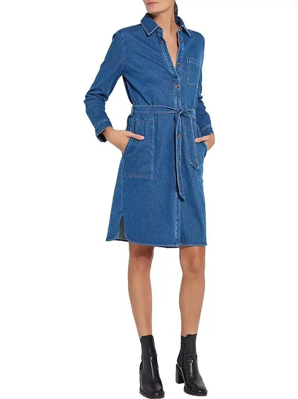 Lyssé Denim Schiffer Dress - Mid Wash