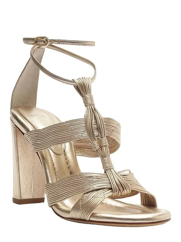 ALEXANDRE BIRMAN Olga Block Heel Sandals - Golden