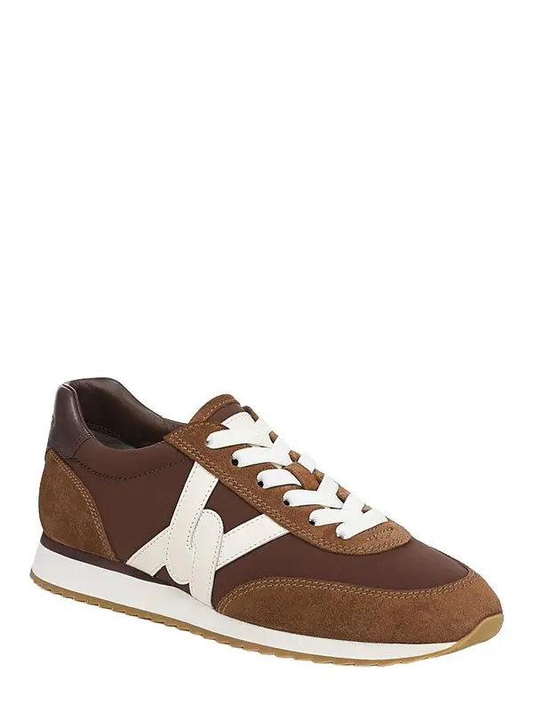 Veronica Beard Penrose Running Sneakers - Chocolate/hazelwood