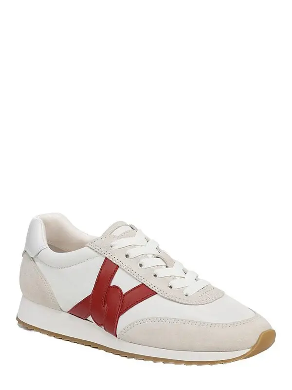 Veronica Beard Penrose Running Sneakers - Lily/poppy Red