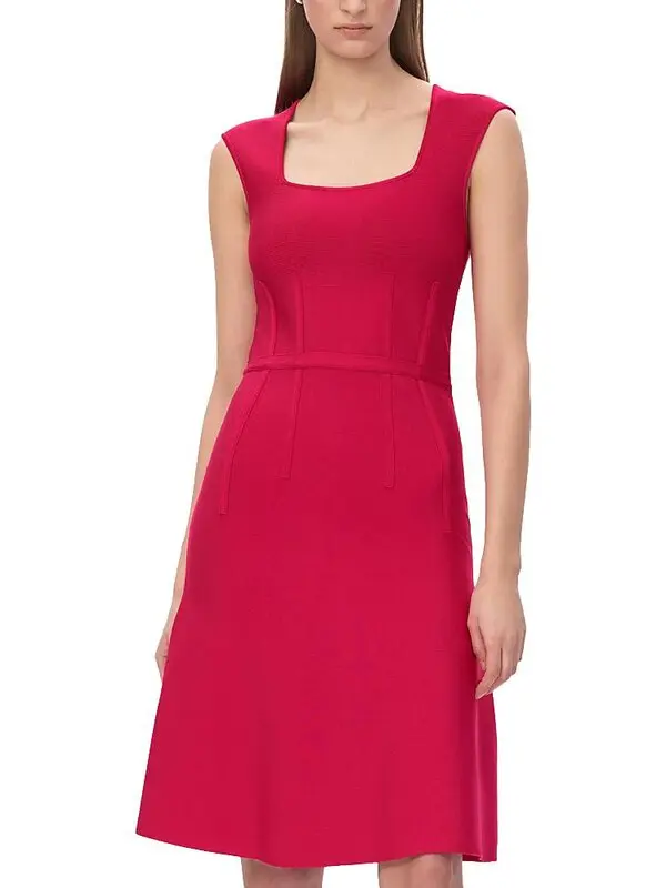 Herve Leger Beatrice Knee-length Dress - Hibiscus