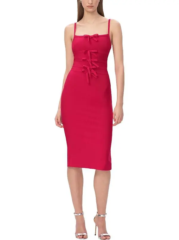 Herve Leger Alicia Dress - Hibiscus
