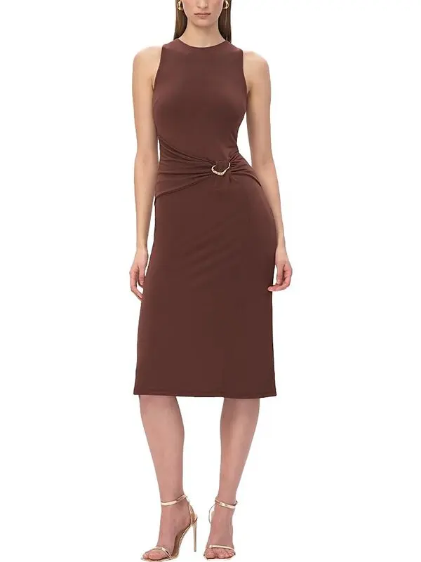 Herve Leger Brooke Midi Dress - Coffee