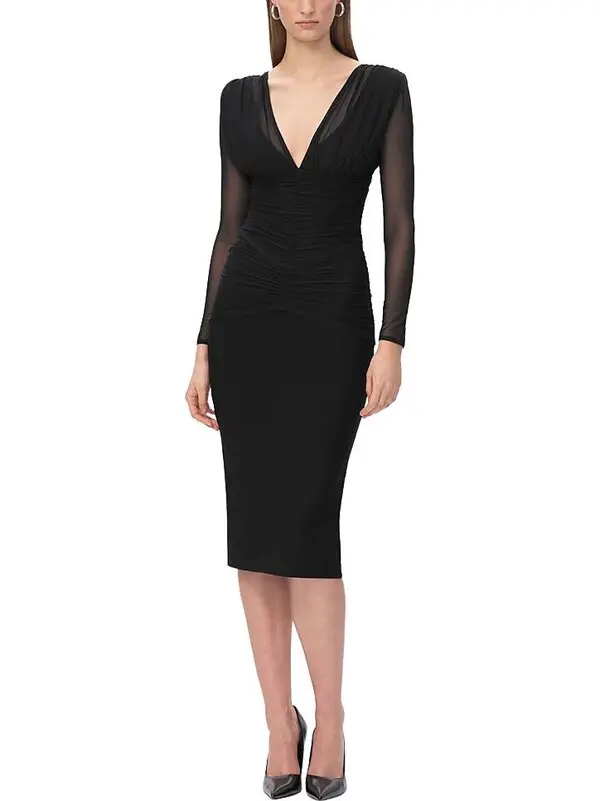 Herve Leger Angela Bandage Knit Midi Dress - Black