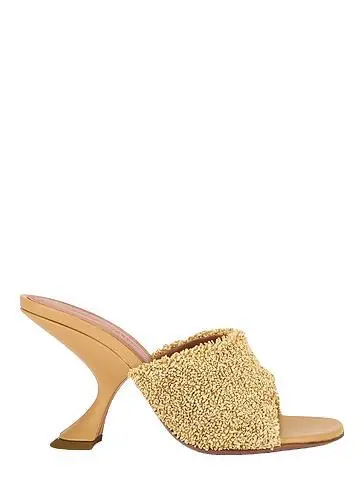 Amina Muaddi Taylor Raffia 90 Slipper - Beige