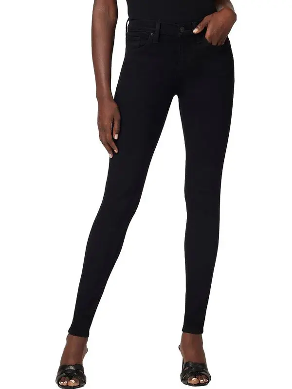 Hudson Jeans Nico Mid-rise Super Skinny Jean - Black