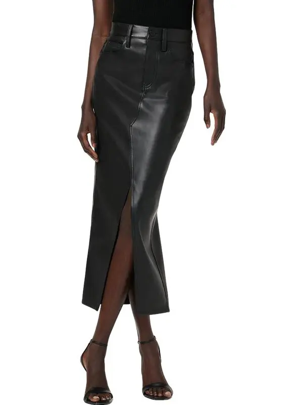 Hudson Jeans Reconstructed Midi Skirt - Black