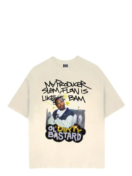 CROSS COLOURS Odb Flow Is Like Bam Bling T-shirt - Off White
