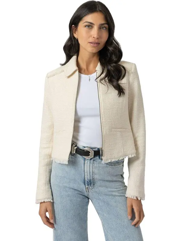 SAINT + SOFIA Kinley Cropped Jacket - Cream