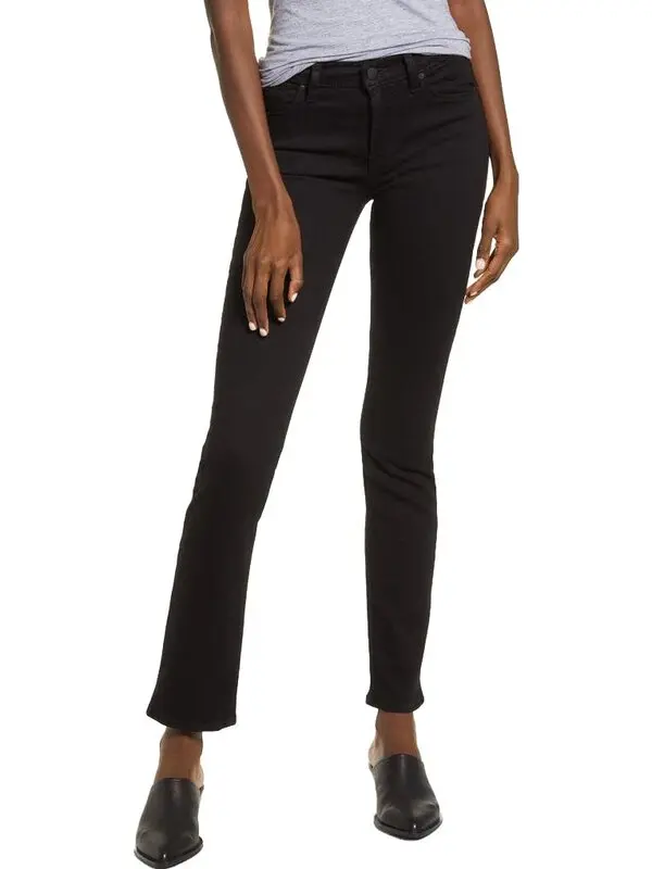 Hudson Jeans Nico Mid-rise Straight Leg Jean - Black