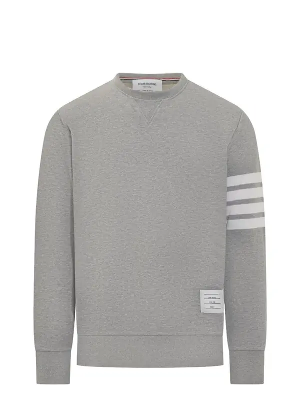 Thom Browne 4-bar Cotton Sweatshirt - Grey