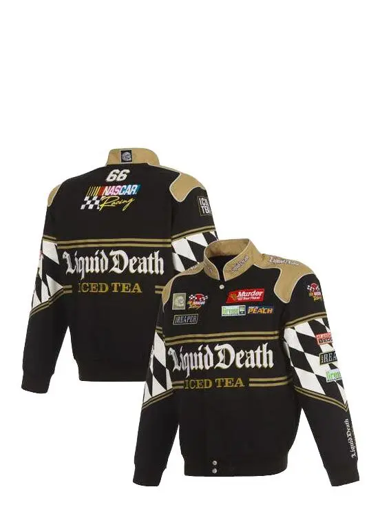 JH DESIGN Nascar Liquid Death Full-snap Twill Jacket - Black