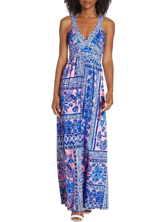 Lilly Pulitzer® Taryn Maxi Dress - Melon Fig Ginger Jar