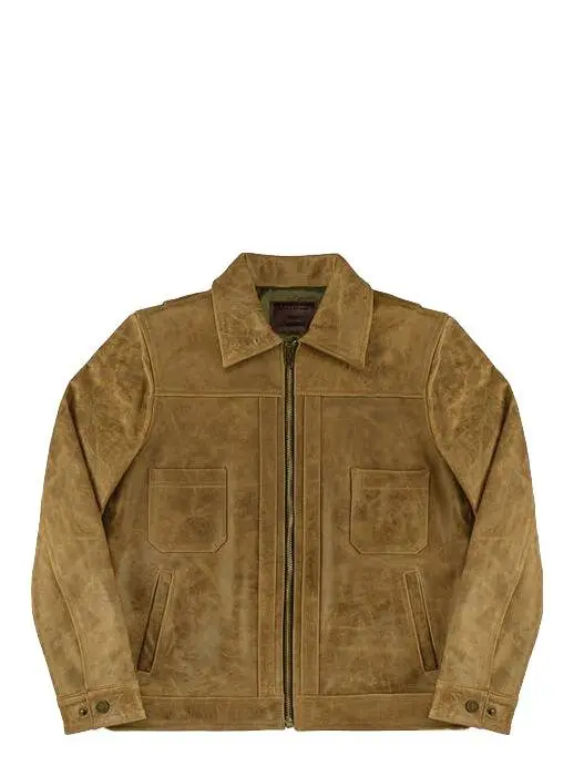 LAST WOLF Yellowstone Leather Work Jacket - Tan