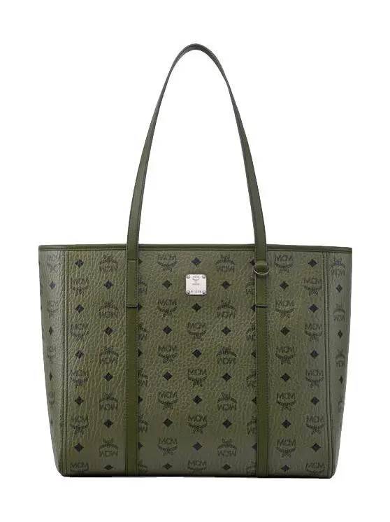 Mcm Toni Top-zip Shopper - Green