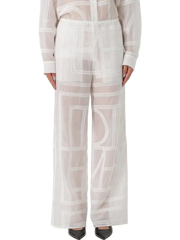 TOTEME Wide Leg Trousers - White