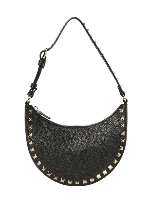 Valentino Garavani Rockstud Grained Leather Bag - Black