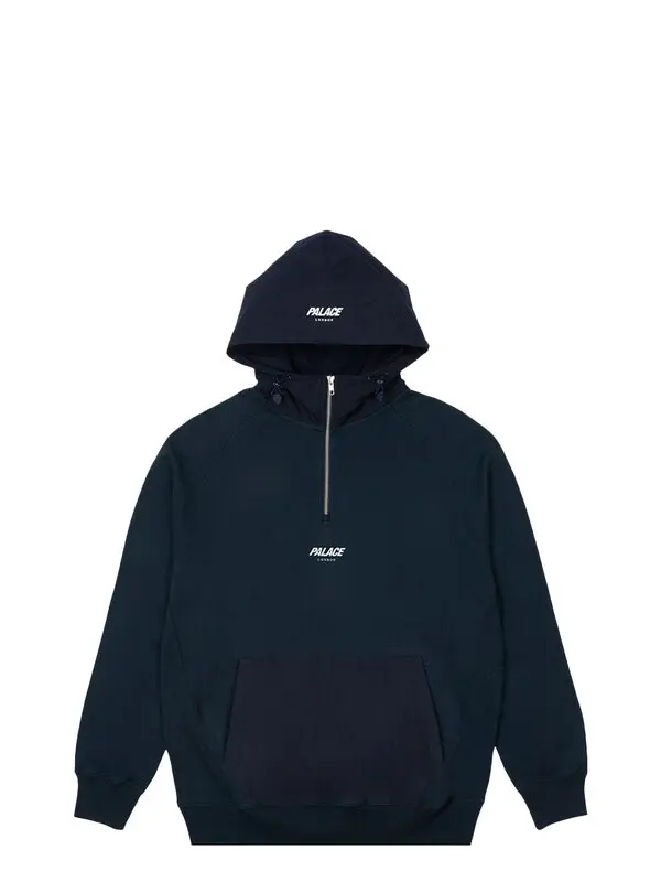 PALACE 1/4 Zip Cotton Panel - Blue