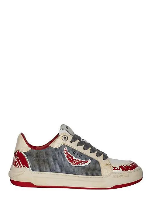Zadig&Voltaire Fly Wings Leather And Mesh Low-top Trainers - Road