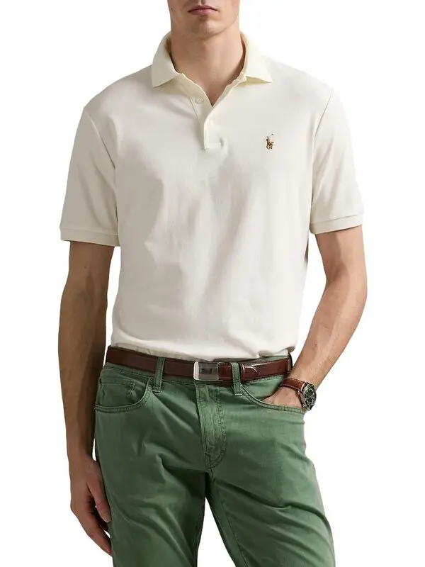 Polo Ralph Lauren Classic Fit Solid Cotton Polo - Pale Cream