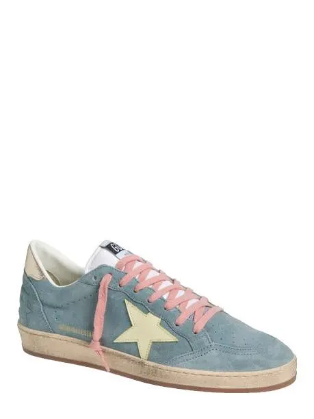 GOLDEN GOOSE Ball Star Low-top Sneakers - Silver Blue/ Light Yellow