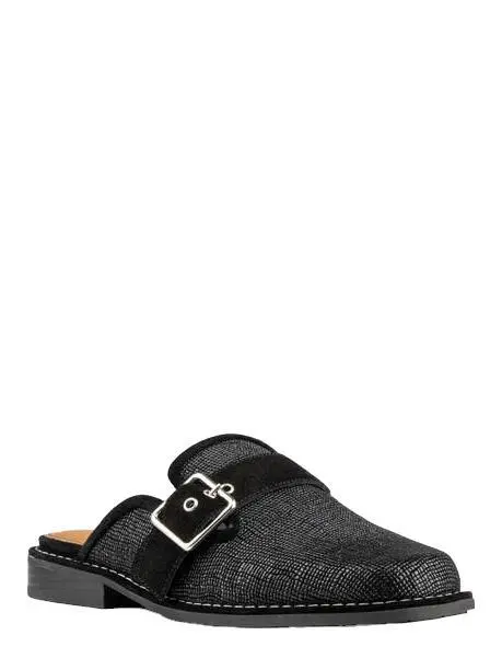 DONALD PLINER Buckle Mule - Black