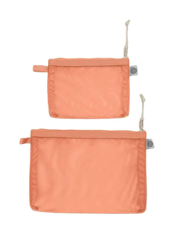 BABOON TO THE MOON Monomesh Pouch Set - Sunset Coral