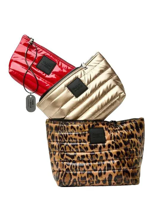 THINK ROYLN Travel Trio Organizational Pouches - Leopard Multi 2
