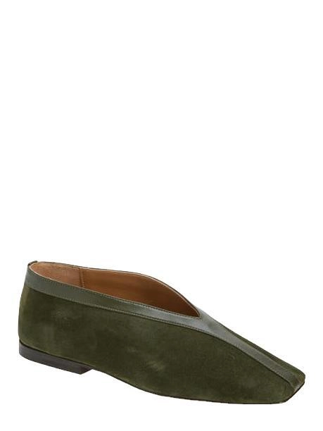 MANSUR GAVRIEL Square Toe Flat - Algae