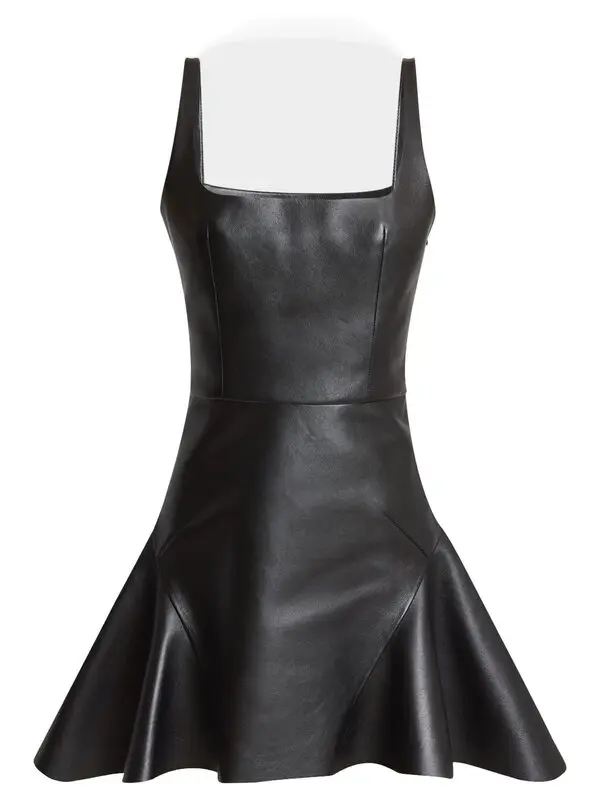 Givenchy Square-neck Fit-&-flare Mini Dress - Black