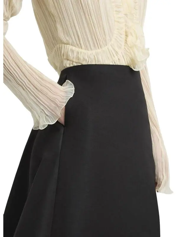 Alexander McQueen A-line Midi Circle Skirt - Black