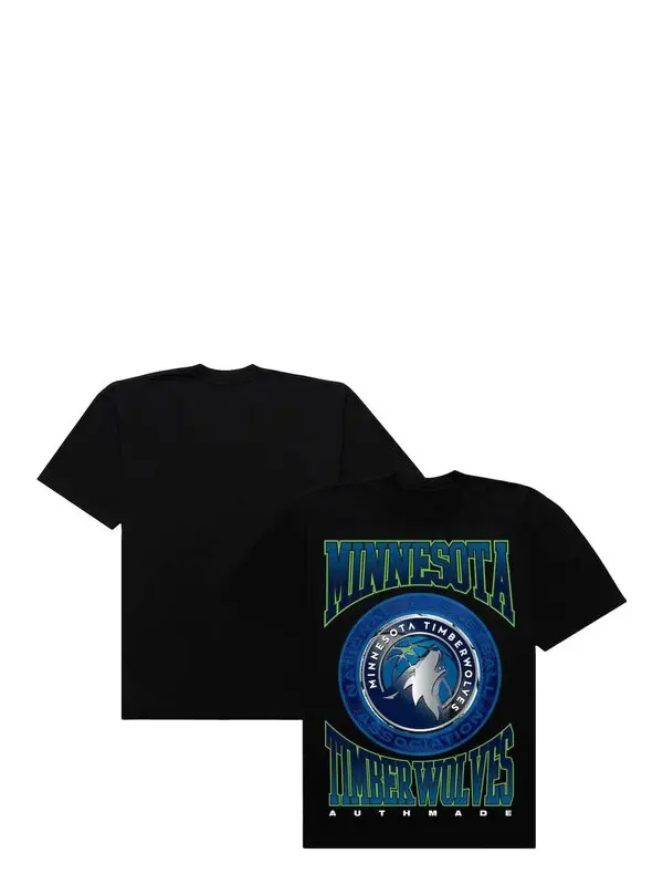 AUTHMADE Minnesota Timberwolves Vintage Metal Premium Heavyweight T-shirt - Black