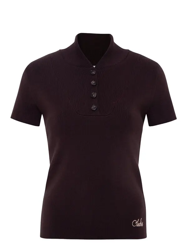 SIEDRES Mollie Knitted Top - Brown